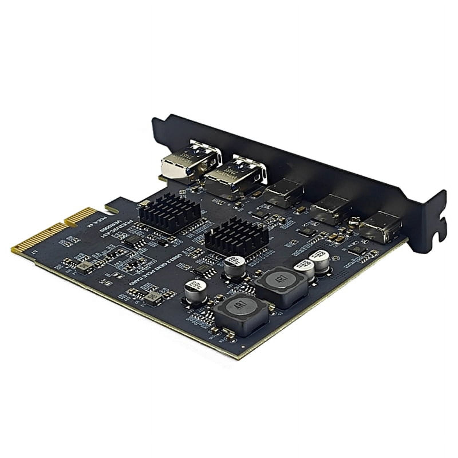 PCI Express X4 to 3 Port Type C + 2 Port USB3.2 Gen2 10Gbps Adapter ...