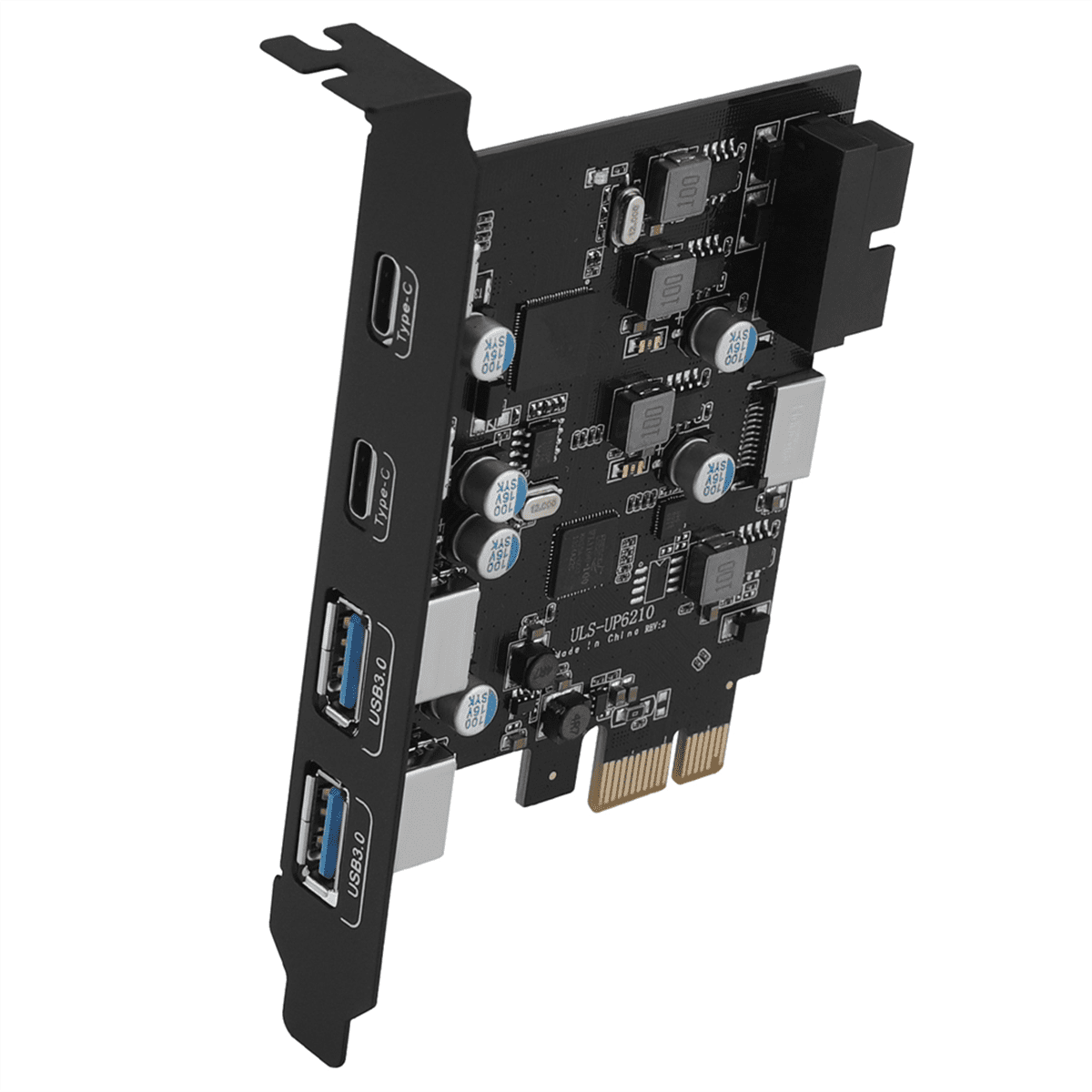 PCI Express to Type C(2), USB Type-A(2) expansion card - Walmart.com