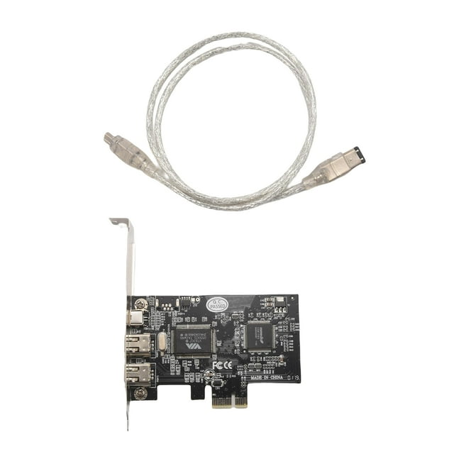 PCI Express x1 PCI-E FireWire 1394a IEEE1394 Controller Card 3 Port For ...