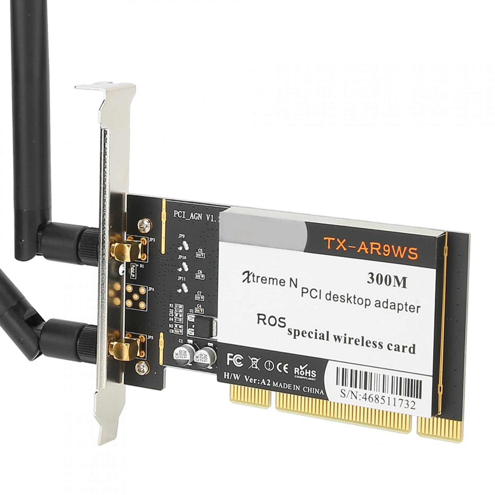 Ar9220 PCI Wireless Network Card, Desktop Internet Adapter with Antenna ...