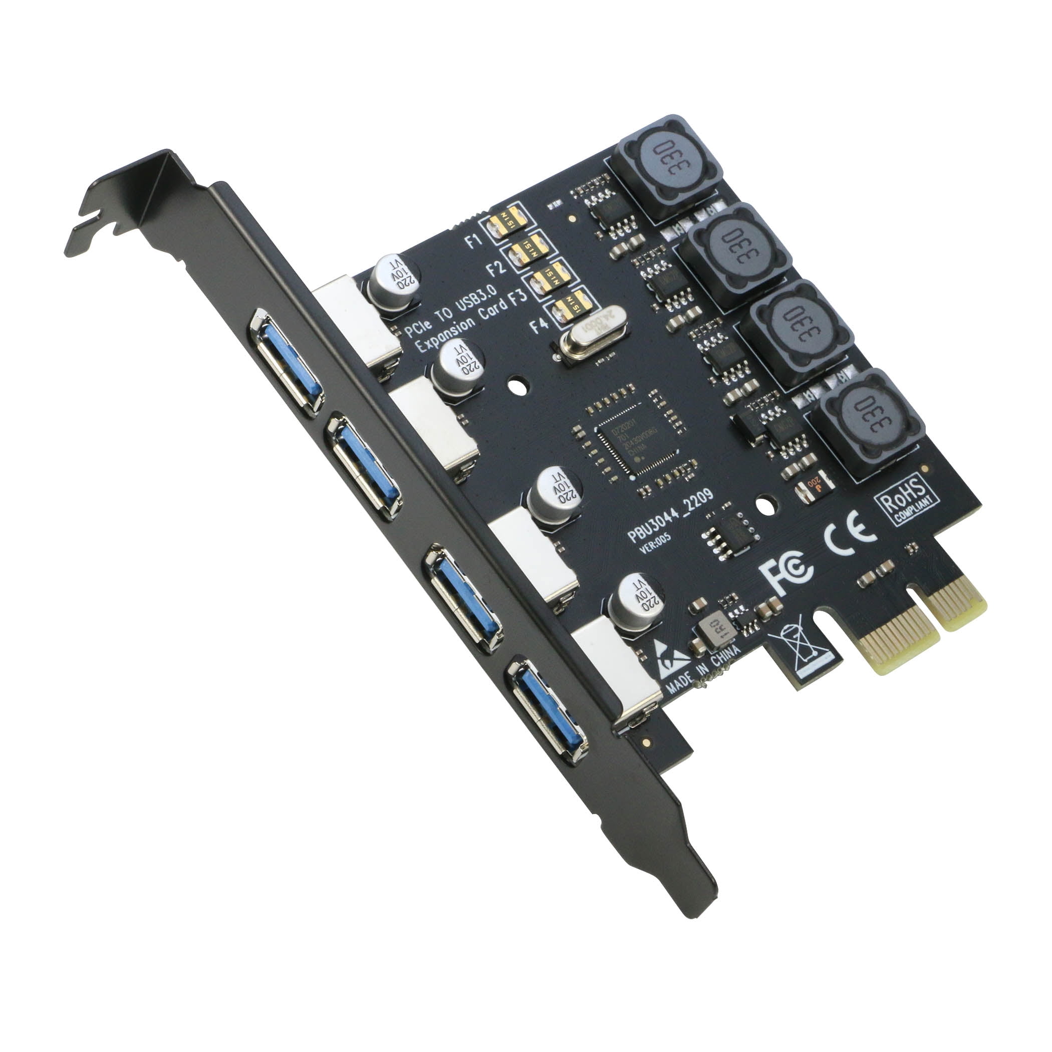 PCI-e Express to USB 3.0 Adapter 4 Port Expansion Card (No need power ...