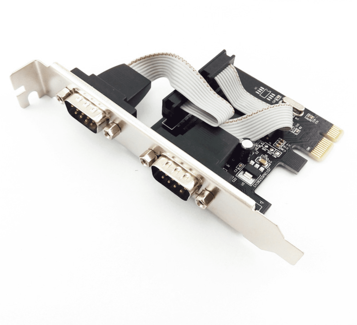 PCIE 2 Port Serial Expansion Card PCI Express to Industrial DB9 Serial ...