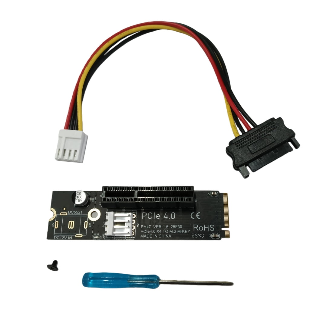 M.2 To PCIE 4X Power Adapter Card Fast Speed Data Transfer Transmission ...