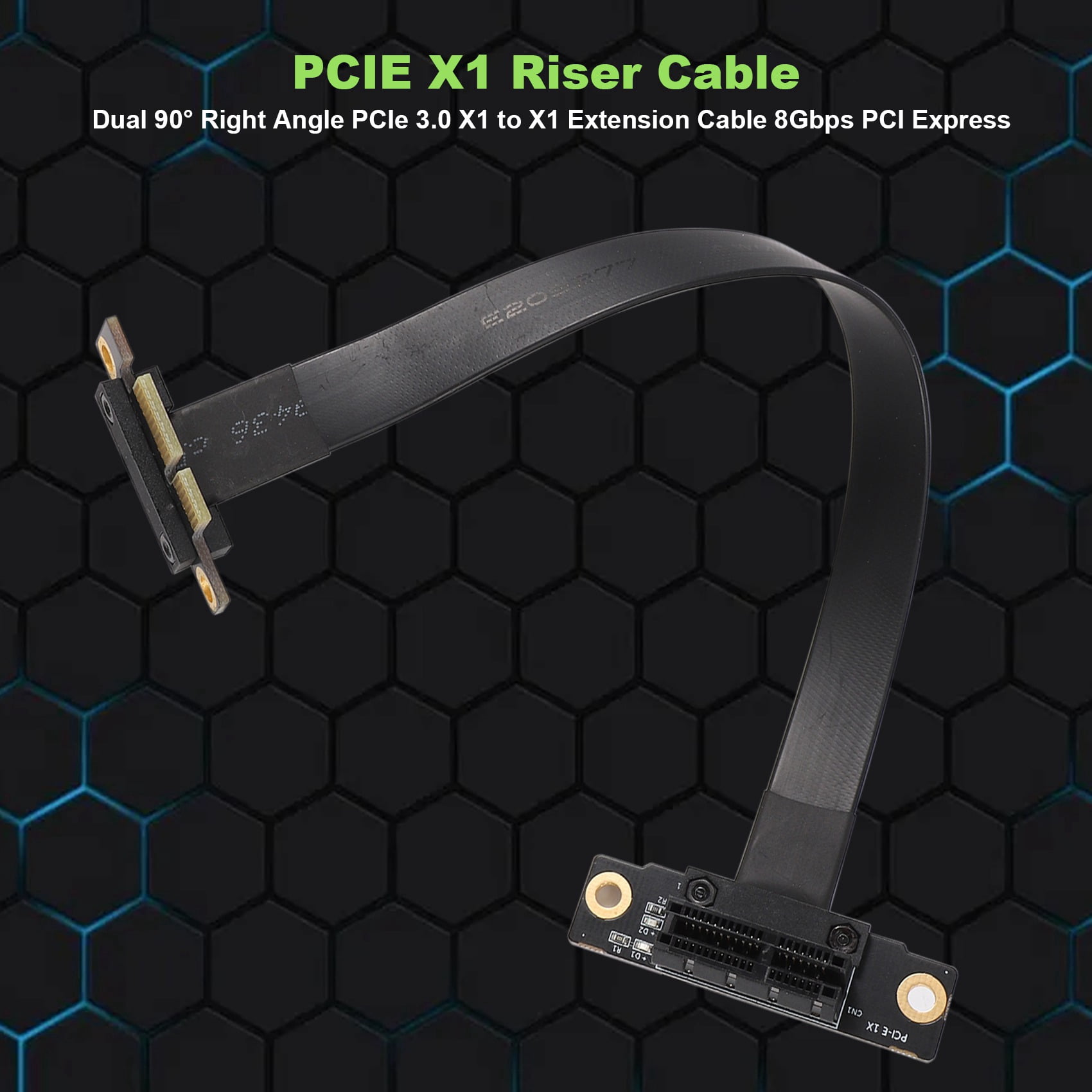 PCIE Cable Dual 90 Degree Right Angle PCIe 3.0 X1 to X1 Cable 20cm ...
