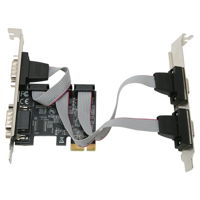 PCIE Expansion Card PCI Express X1 to Interface 4 RS232 Serial Ports Wide Applications Adapter ...