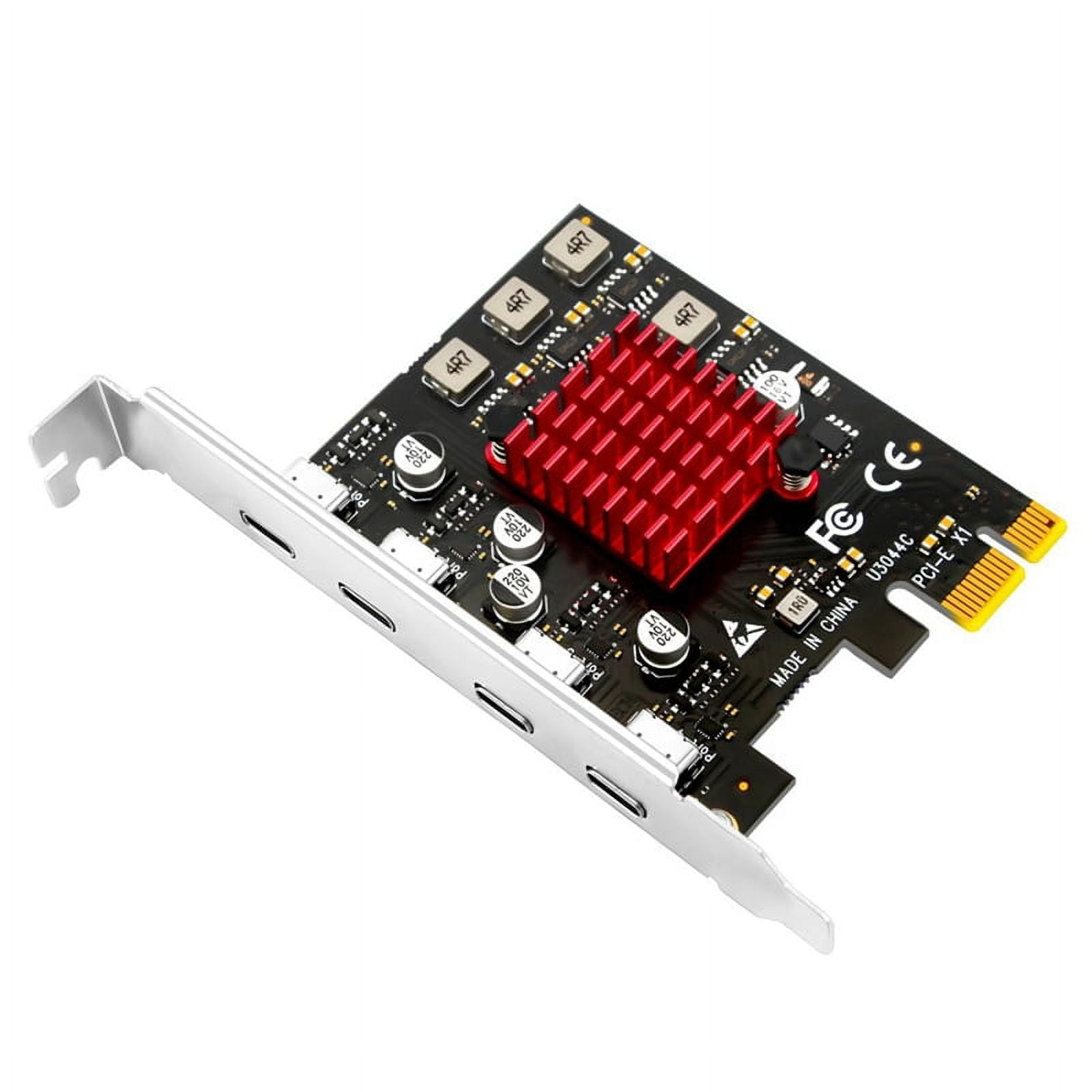PCIE Expansion Card PCIE to 4 Port USB3.2 Gen1 Type-C Expansion Card ...