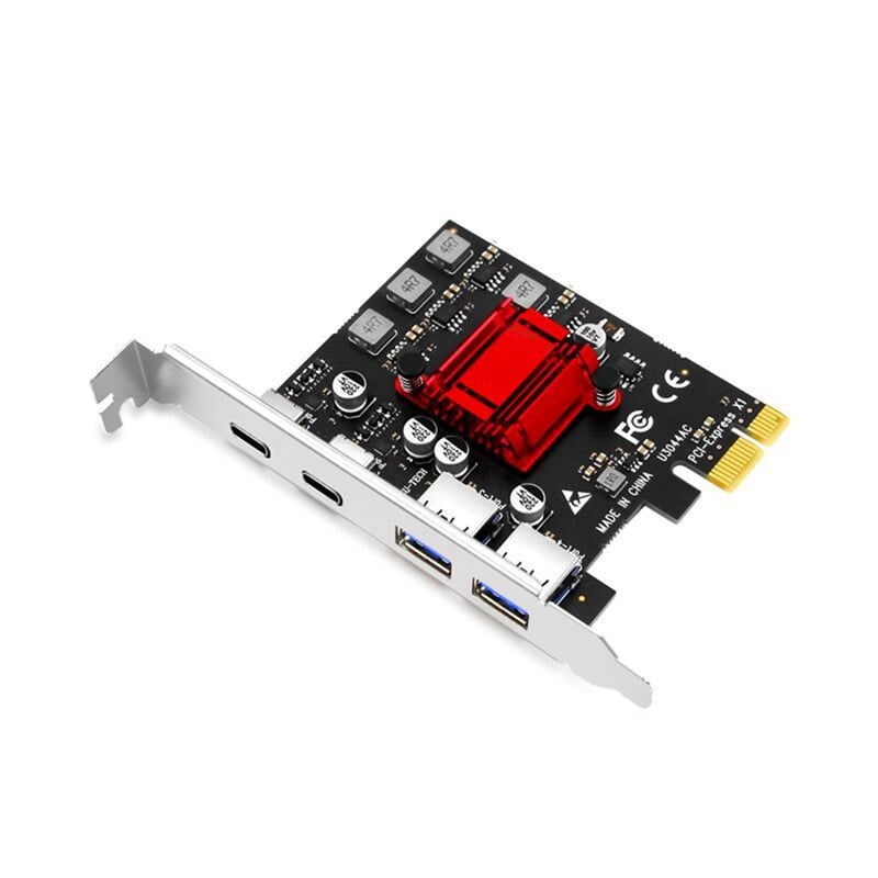 PCIE Expansion Card to 2 Port USB3.2 Gen1 Type-C + Type-A Adapter for ...