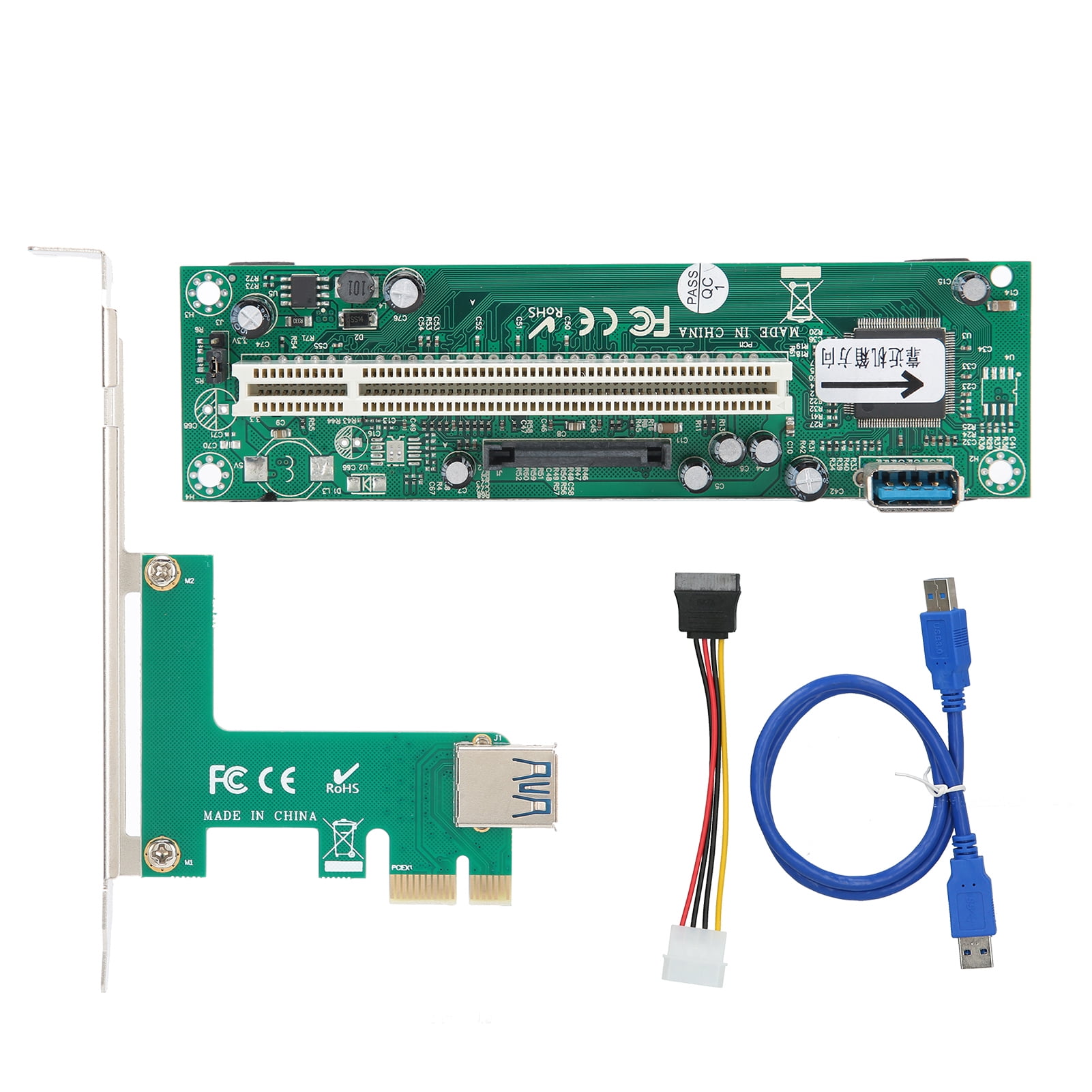 PCIE Express to PCI Adapter Network Card Controller Mini ASM1083 4-Pin ...