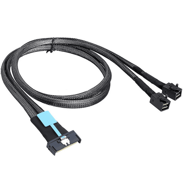 PCIE Gen5 MCIO 8X to Mini SAS HD SFF 8643 High Speed Cable 1M - Walmart.com
