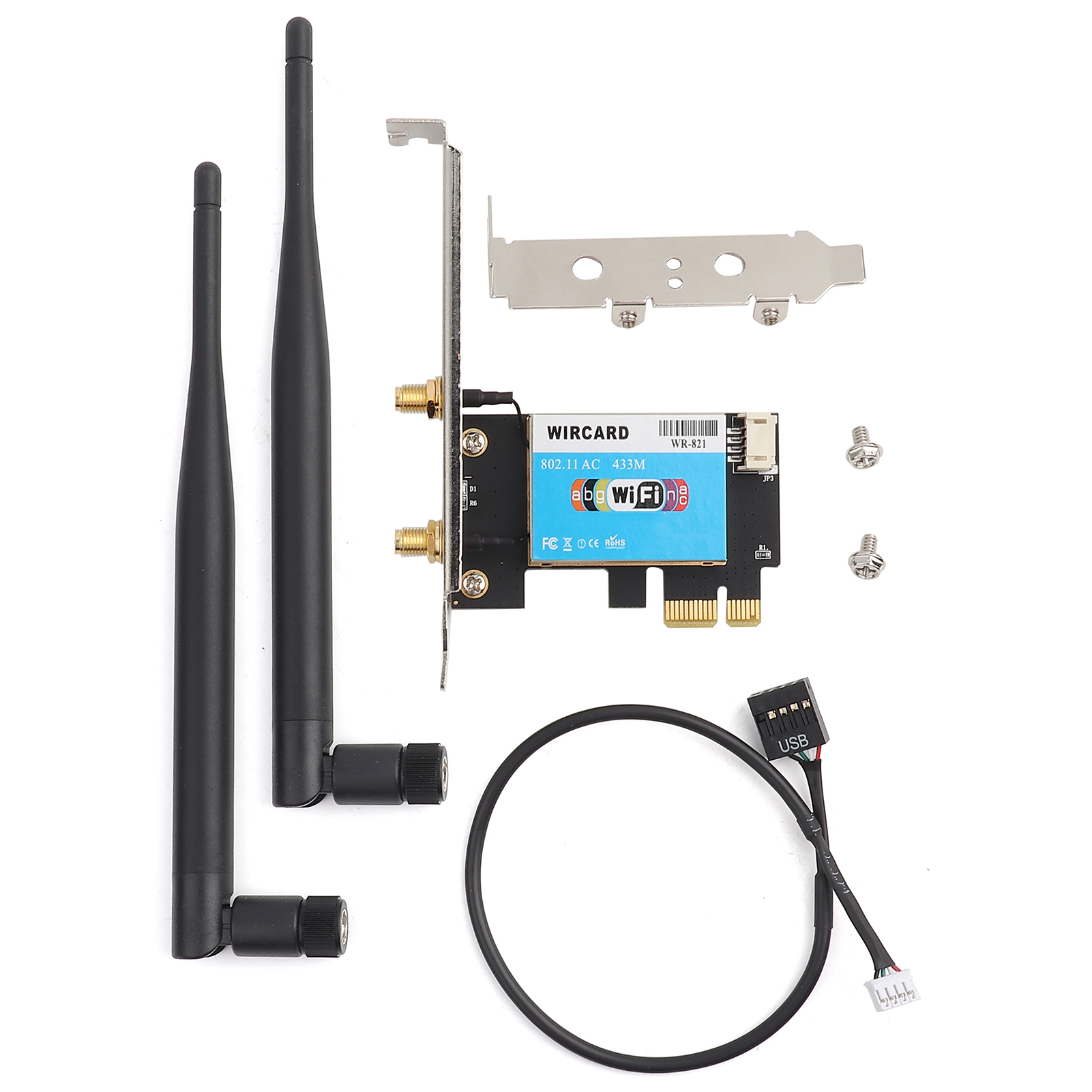 PCIE Network Card 433Mbps Dual Band 2.4g 5G + Bluetooth 4.0 Bluetooth ...