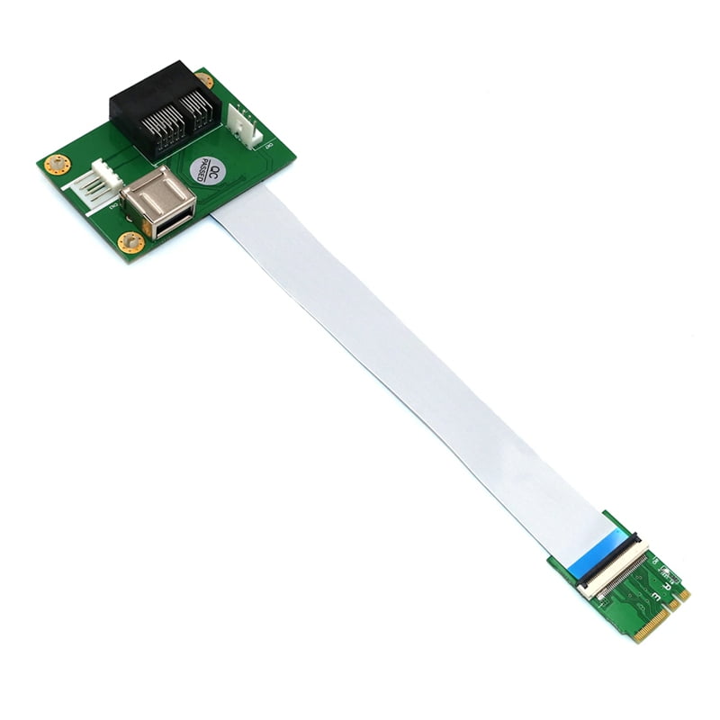 PCIE Riser NGFF M.2 Key A/E to PCI-E Express X1+USB Adapter Riser Card ...