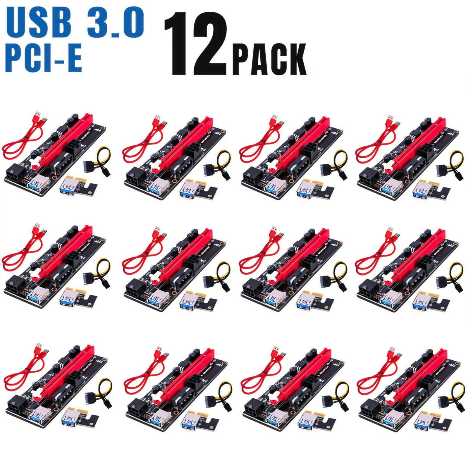 PCIE Riser VER 009S 1X to 16X Extender for GPU Mining Powered Riser ...