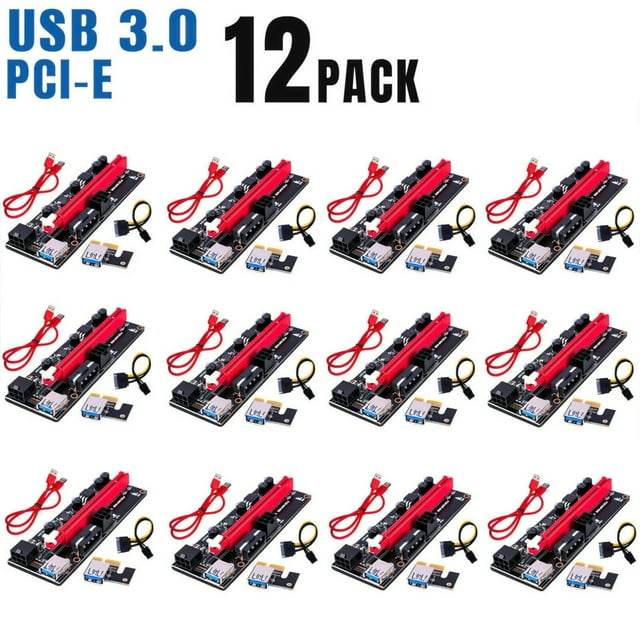 PCIE Riser VER 009S 1X to 16X Extender for GPU Mining Powered Riser ...