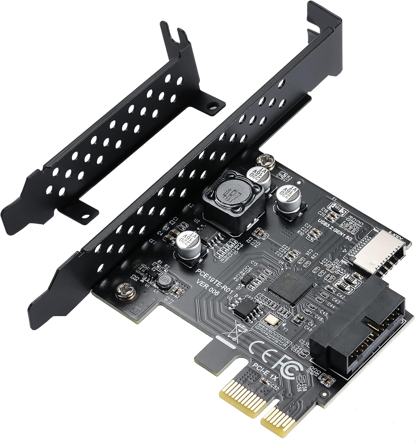 PCIE SATA Expasion Card USB 3.2 GEN1 5Gbps Type E Key A and USB 3.0 ...