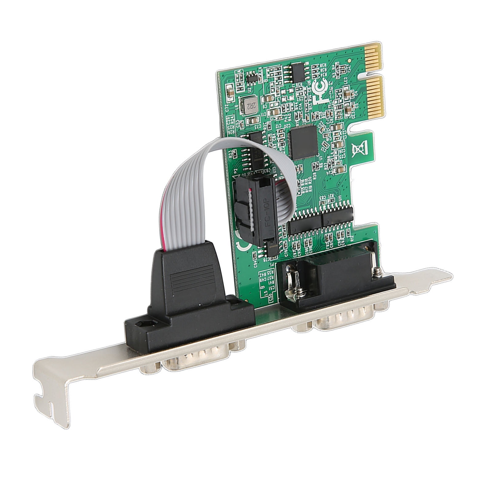 PCIE Serial Card Minus40 to 85℃ 2 Port PCI Express X1 to DB9 COM RS232 ...