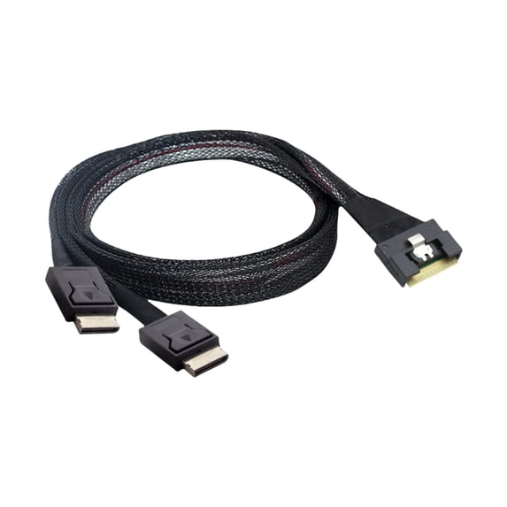 PCIE Slimline SAS SFF 8654 8i To 2x Oculink SFF 8611 4i Braided Harness ...