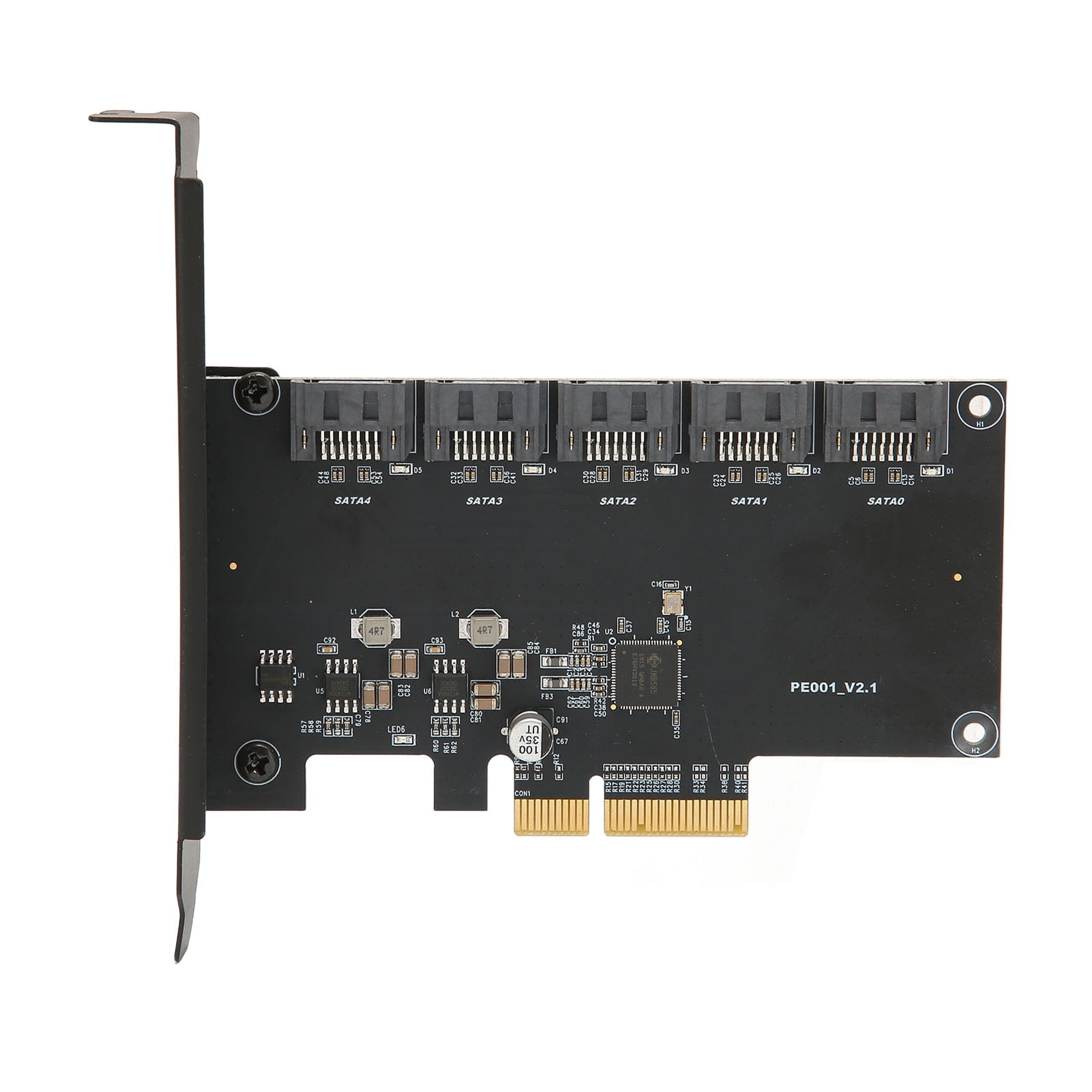 PCIE To 5 Expansion Cards, 32Gbps Bus Bandwidth PCB Material 5 Port SATA3.0 Expansion Cards For ...