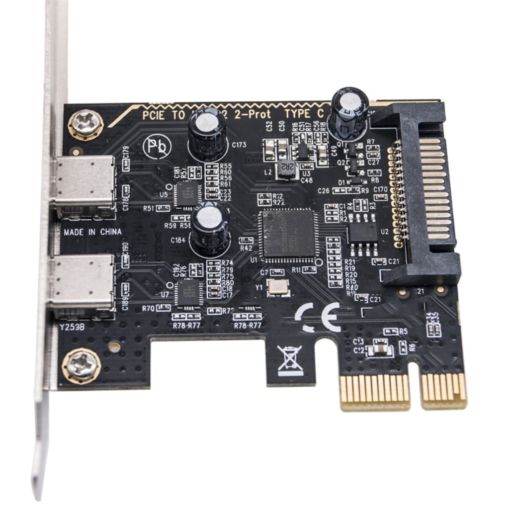 PCIE USB 3.2 GEN1 10G Type C 10G Adapter PCIE Expansion Card Risers ...