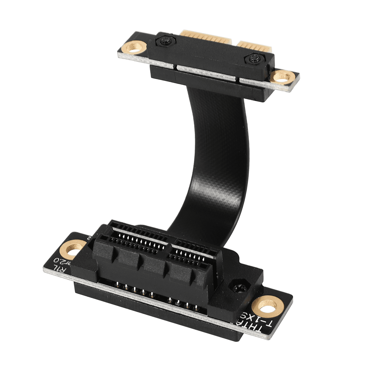 PCIE X1 Riser Cable Dual 90 Degree Right Angle PCIe 3.0 X1 to X1 ...