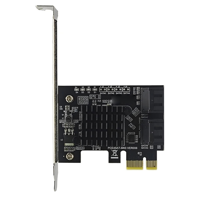 PCIE X1 to SATA3.0 Controller Card 4-Port SATA3.0 6Gbps Expansion Card ...