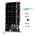 PCIE X16 4 Port Expansion Card Thick PCB, High Power DC Power Chip, M.2 ...
