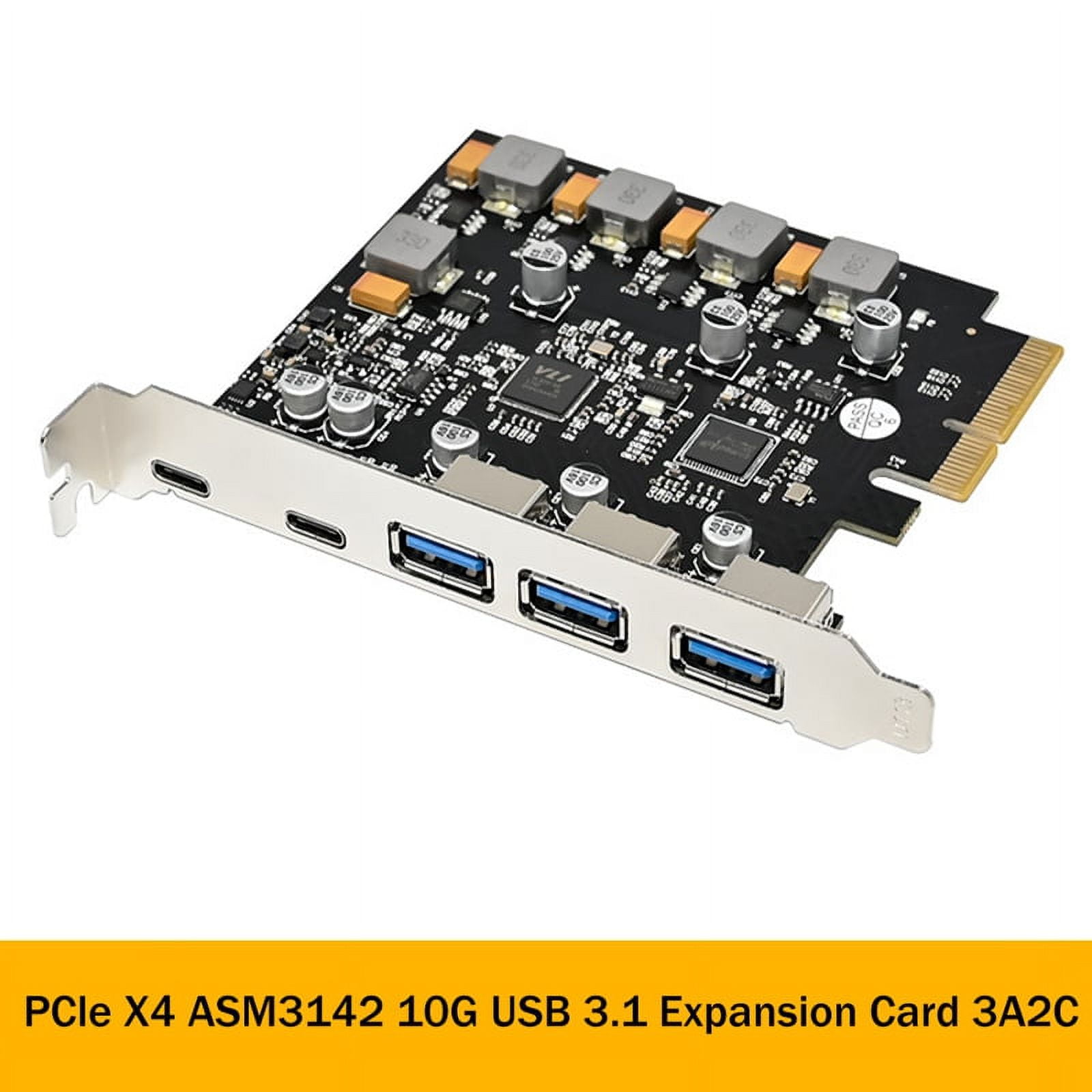PCIE X4 ASM3142 3A2C 10G USB3.1 Control Expansion Card PCIE Industrial ...