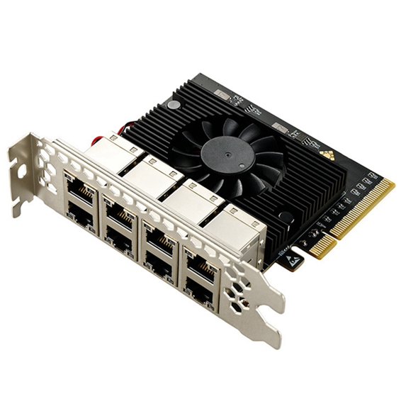 PCIE X8 Ports Gigabit Ethernet Controller Card 1x 1000Mbps NIC RTL8111H ...