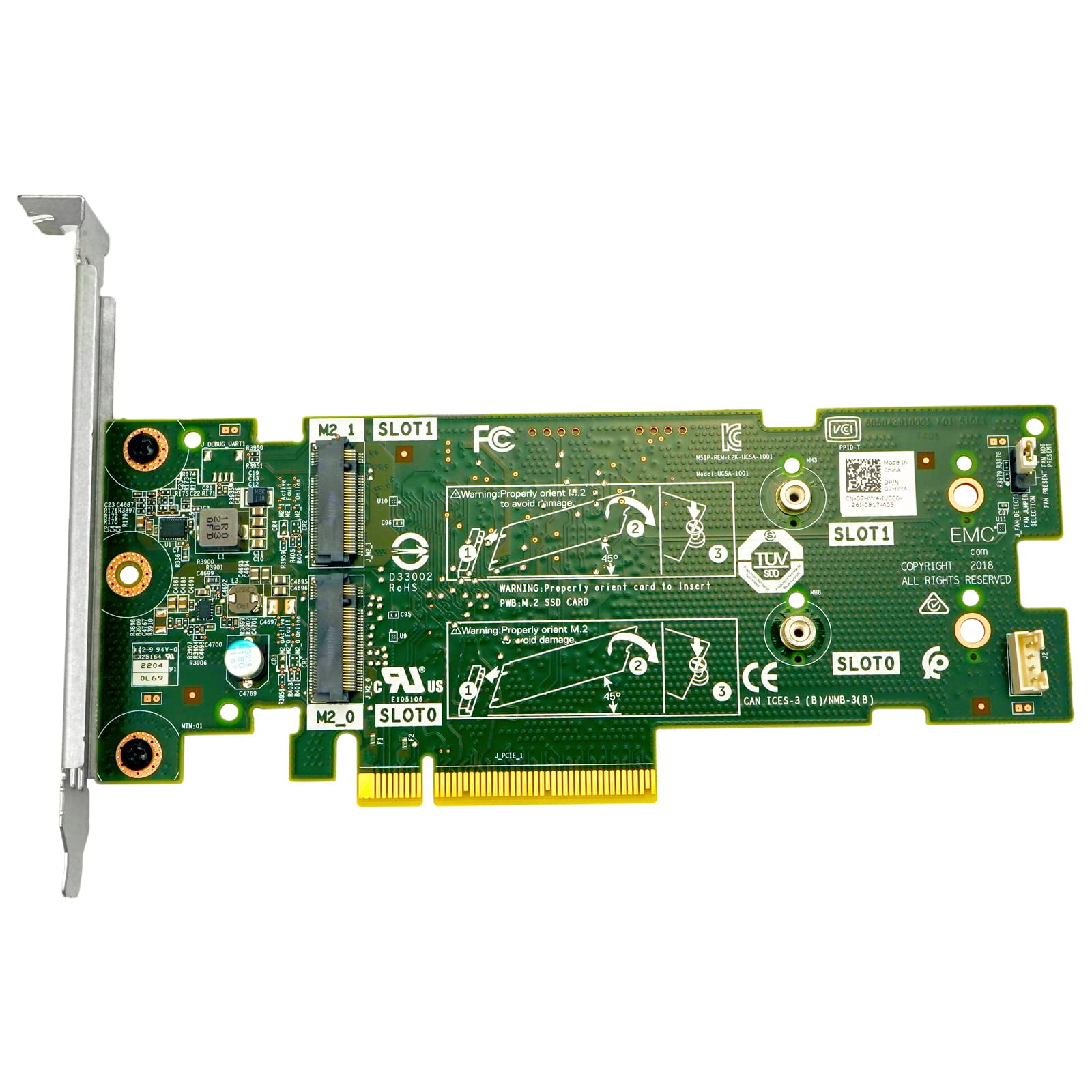 PCIE X8 to M.2 BOSS Adapter Card Replacement for Dell PowerEdge R740 ...