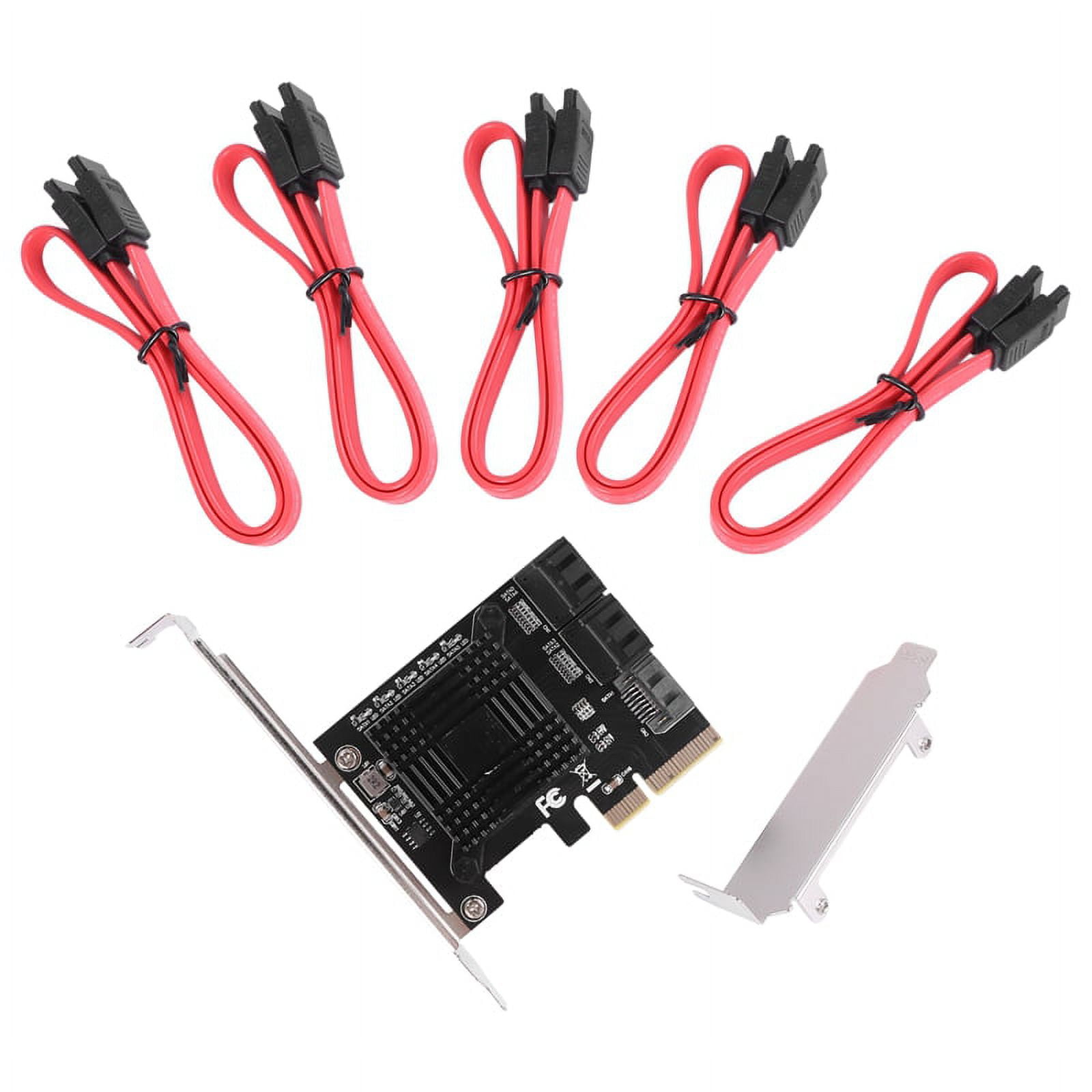 PCIE to 5-Port SATA III 6 Gbps SATA Controller Expansion Card Computer ...