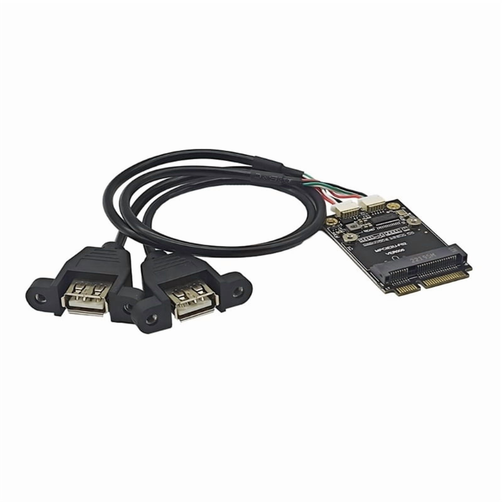 PCIE to Double USB Adapter mPCIe to 5 Pin 2 Port USB2.0 Converters PCIE ...