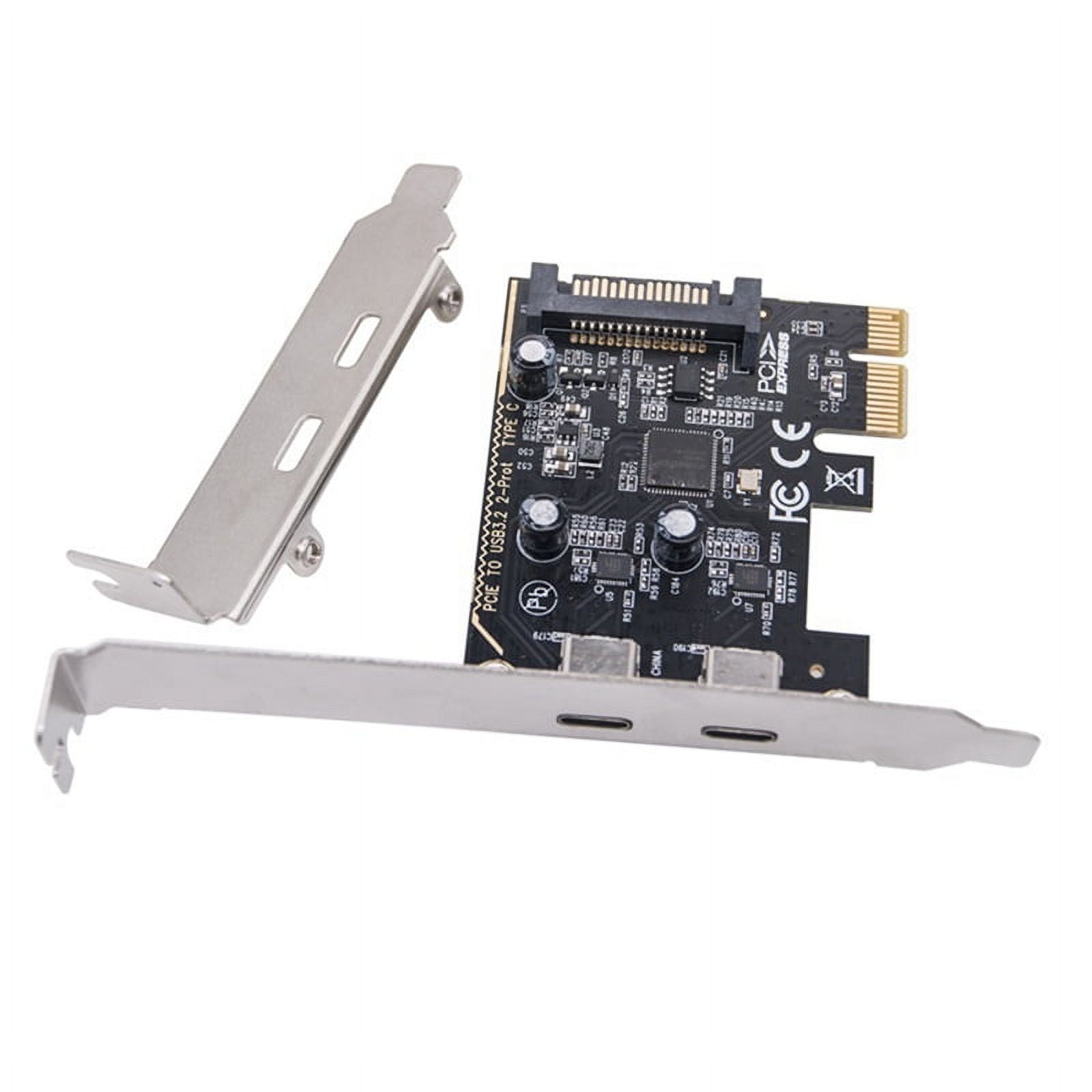 PCIE to Dual Type C Expansion Card PCI-E X1 to 2-Port TYPE-C USB 3.2 ...