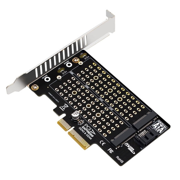 PCIE to M.2 Adapter M.2 SSD to PCIEX4 X8 X16 Expansion Card PCIE Dual ...