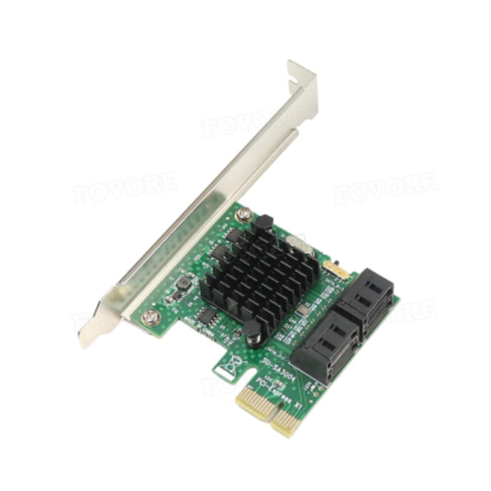 PCIE to SATA Expansion Card PCI X1 to 4 Ports SATA 3 3.0 III 6Gbps SSD ...