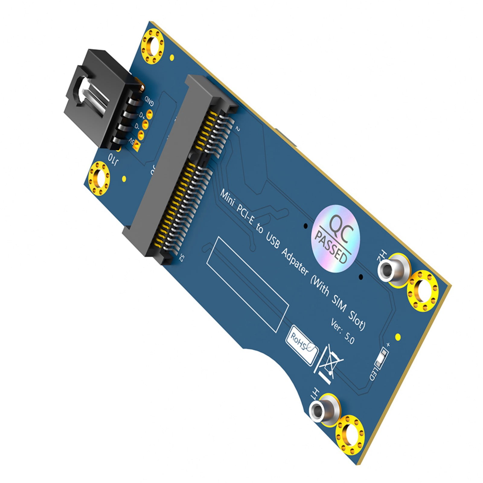 PCIE to USB 2.0 Adapter with Card Slot for WWAN LTE Networking Card ...