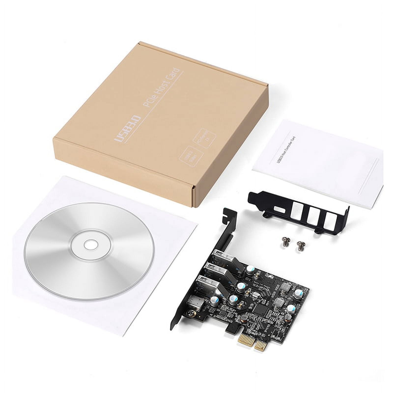 PCIE to USB 3.0 Type C 3 Type A Expansion Card Interface USB 3.0 4Port Express Card Desktop ...