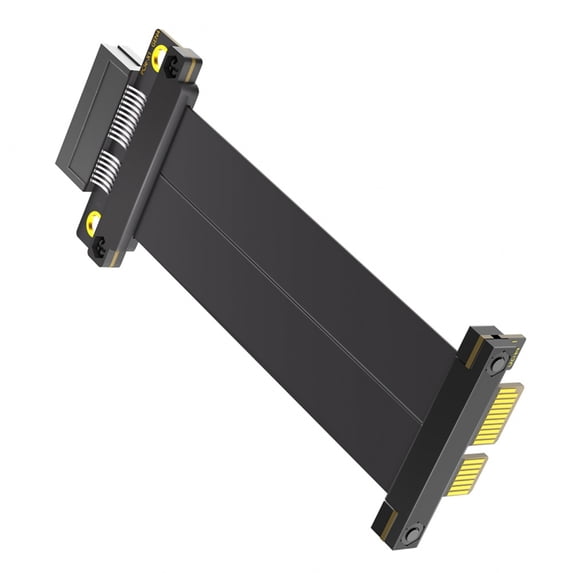 PCIE4.0 1X Extension Cable 180 Degree to 90 Degree Graphics Card ...