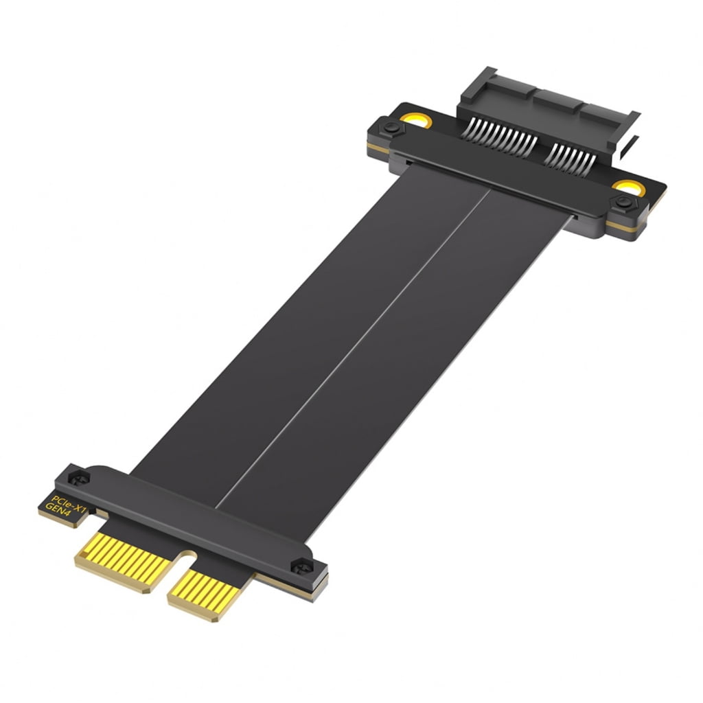 PCIE4.0 1X Right Angle Risers Card Extender 180 Degree to 180 Degree ...