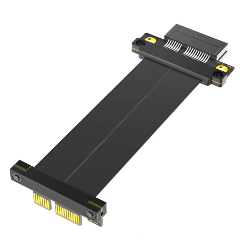 PCIE4.0 1X Right Angle Risers Card Extender 180 Degree to 90 Degree ...