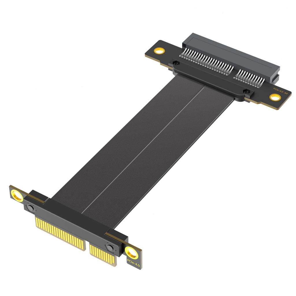 PCIE4.0 4X GPU Risers Cable 180 Degree to 90 Degree Angle Ribbon ...