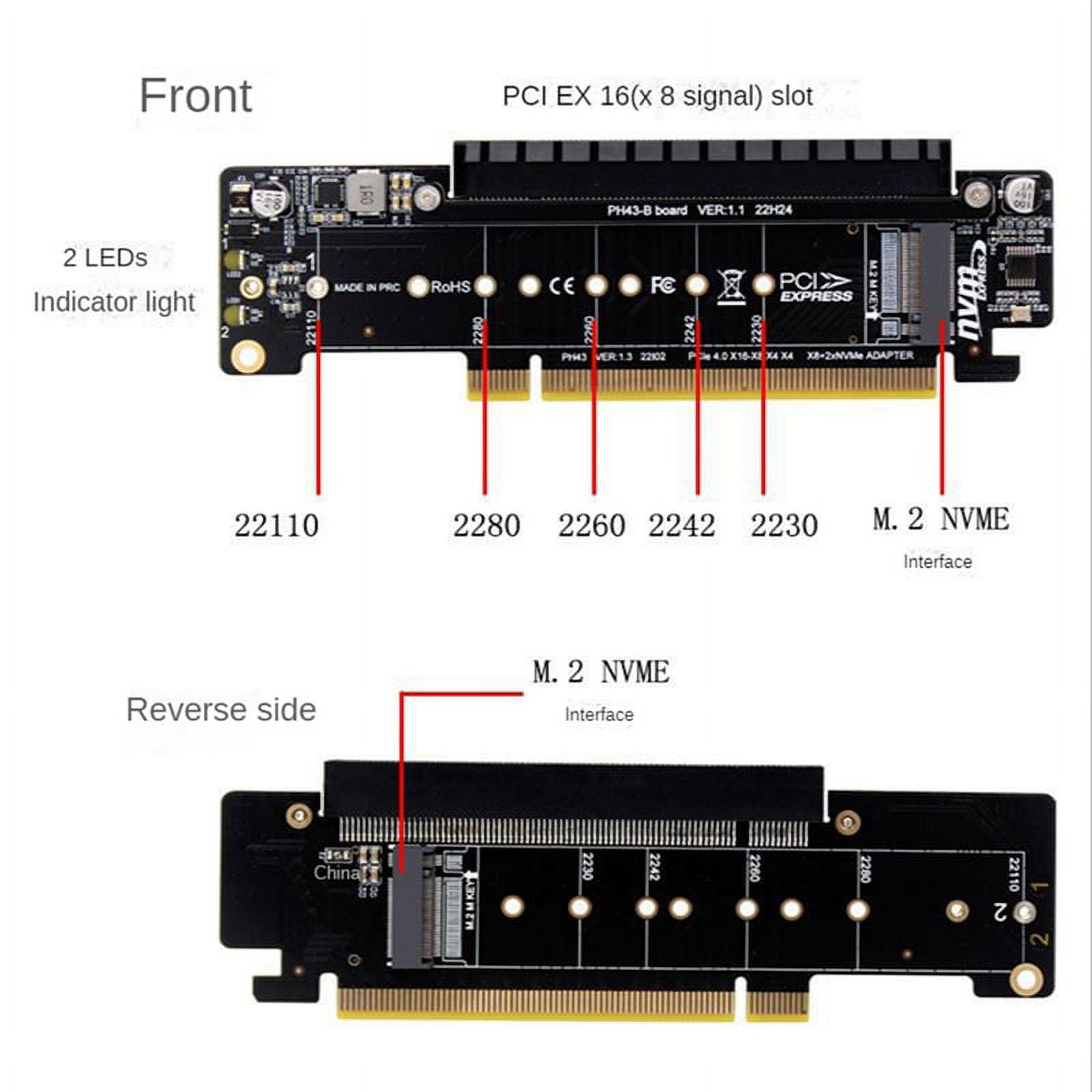 PCIE4.0 Split PCIE4.0 X16 to X8+X4+X4 Split Card Nvme Pcie4.0 Expansion ...