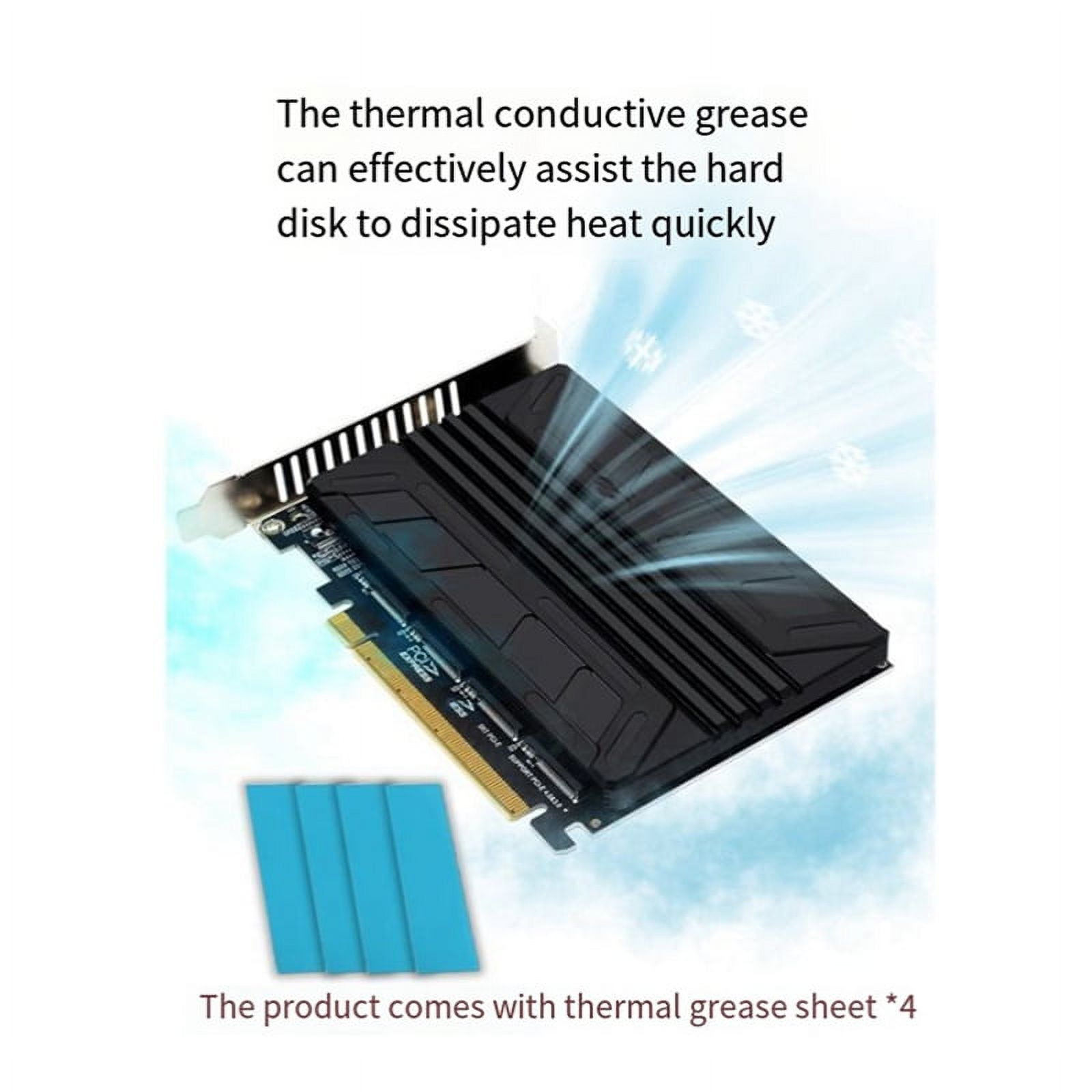 PCIEX16 NVME PCB PH44 NVME 4-Disk Array Card PCIE Signal Split Array Card with Heat Sink ...