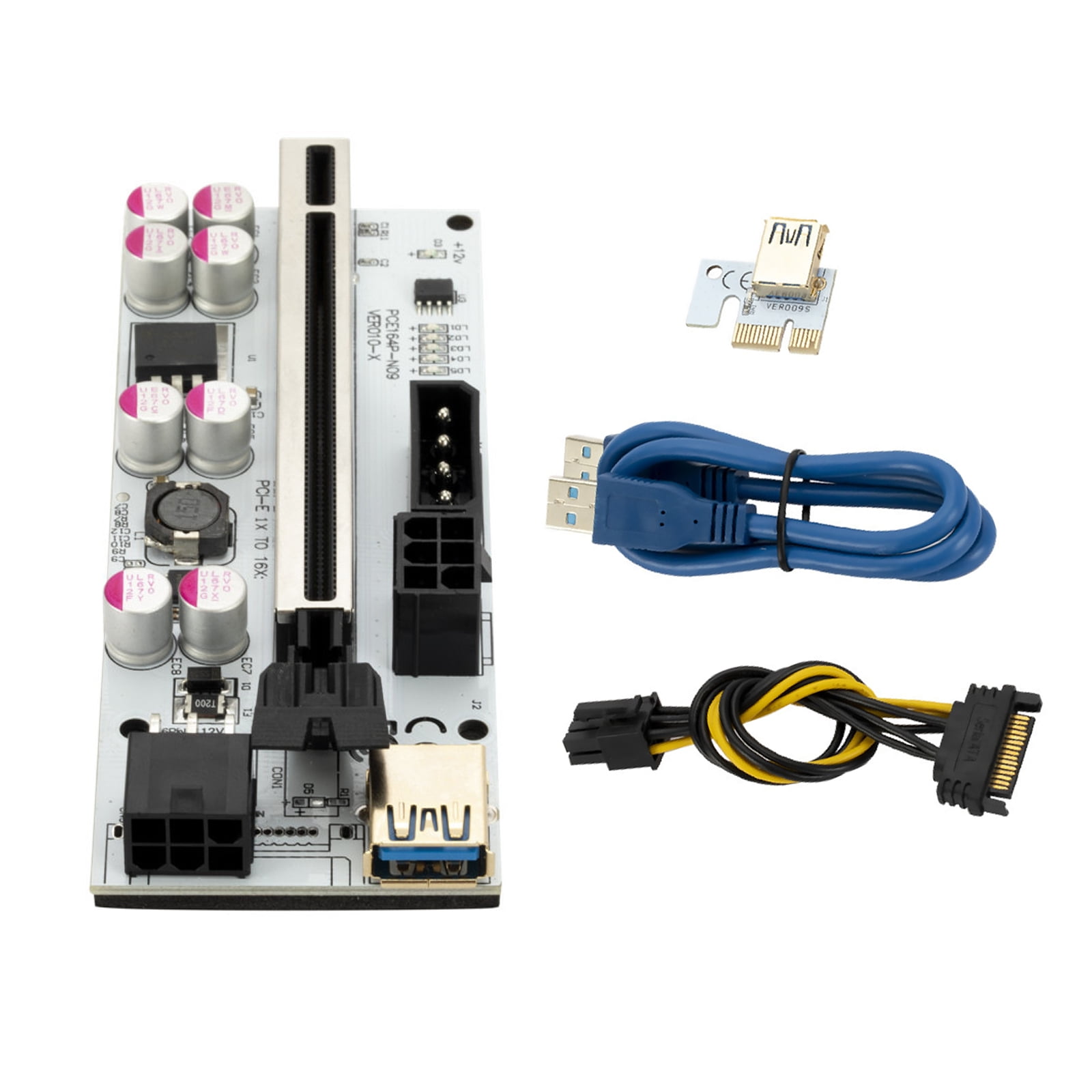 PCIe 1x to 16x VER010-X PCI-E Riser Extension Cable Graphics Card ...