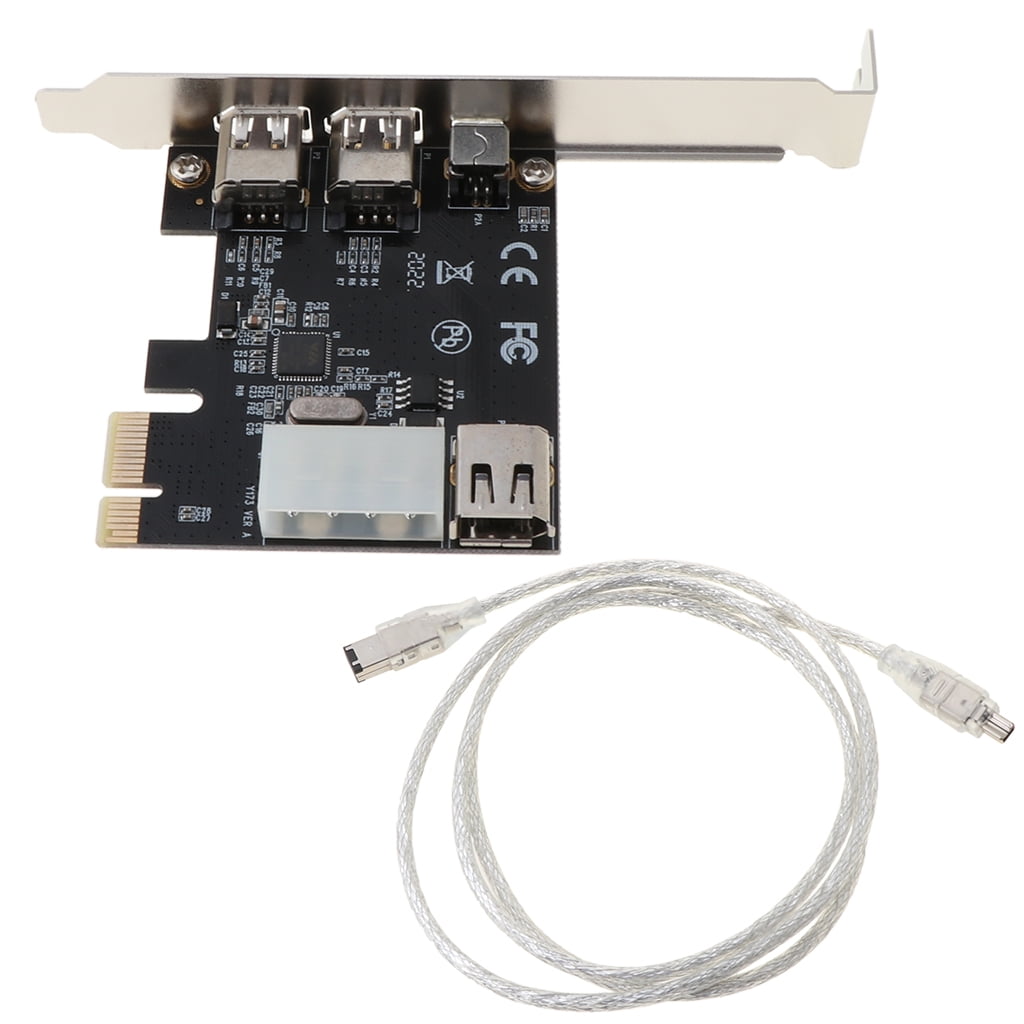 PCIe 3 Ports 1394A Firewire Expansion Card, PCI for Express (1X) to ...