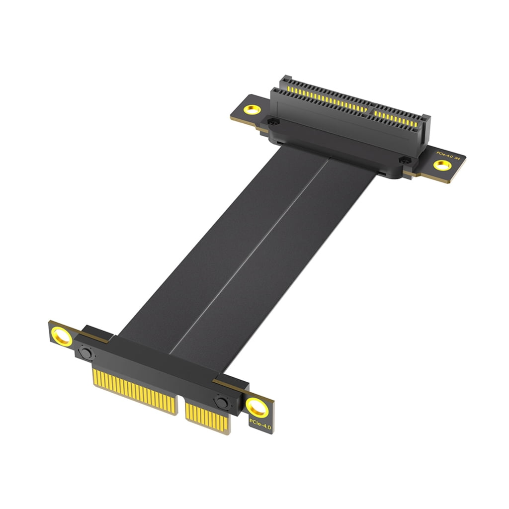 PCIe 4.0 Risers Extender Cable with Double 90Degree Bends for Computer ...
