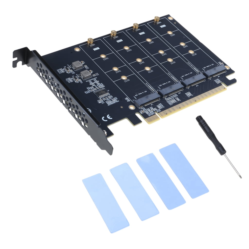 PCIe 4.0 X16 to Quarter NVMe M.2 SSDs Expansion Card Adapter Card Board ...