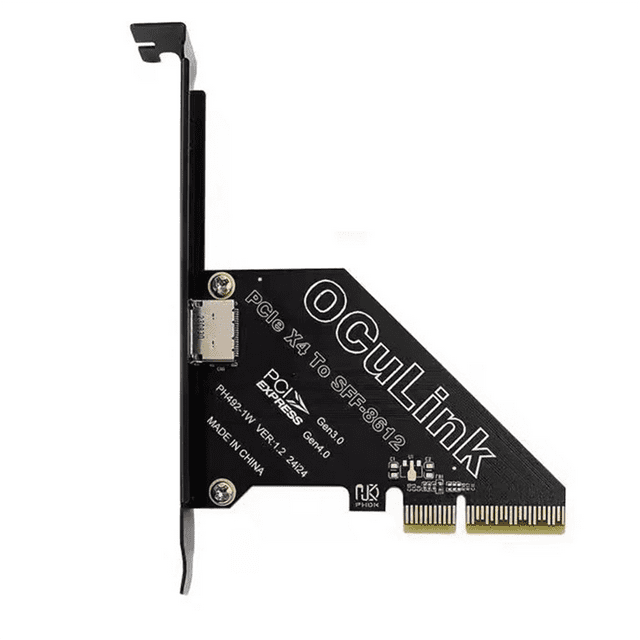 PCIe 4.0 X4 to Oculink SFF8611/8612 Expansion Card SFF-8639 U.2 SSD for ...