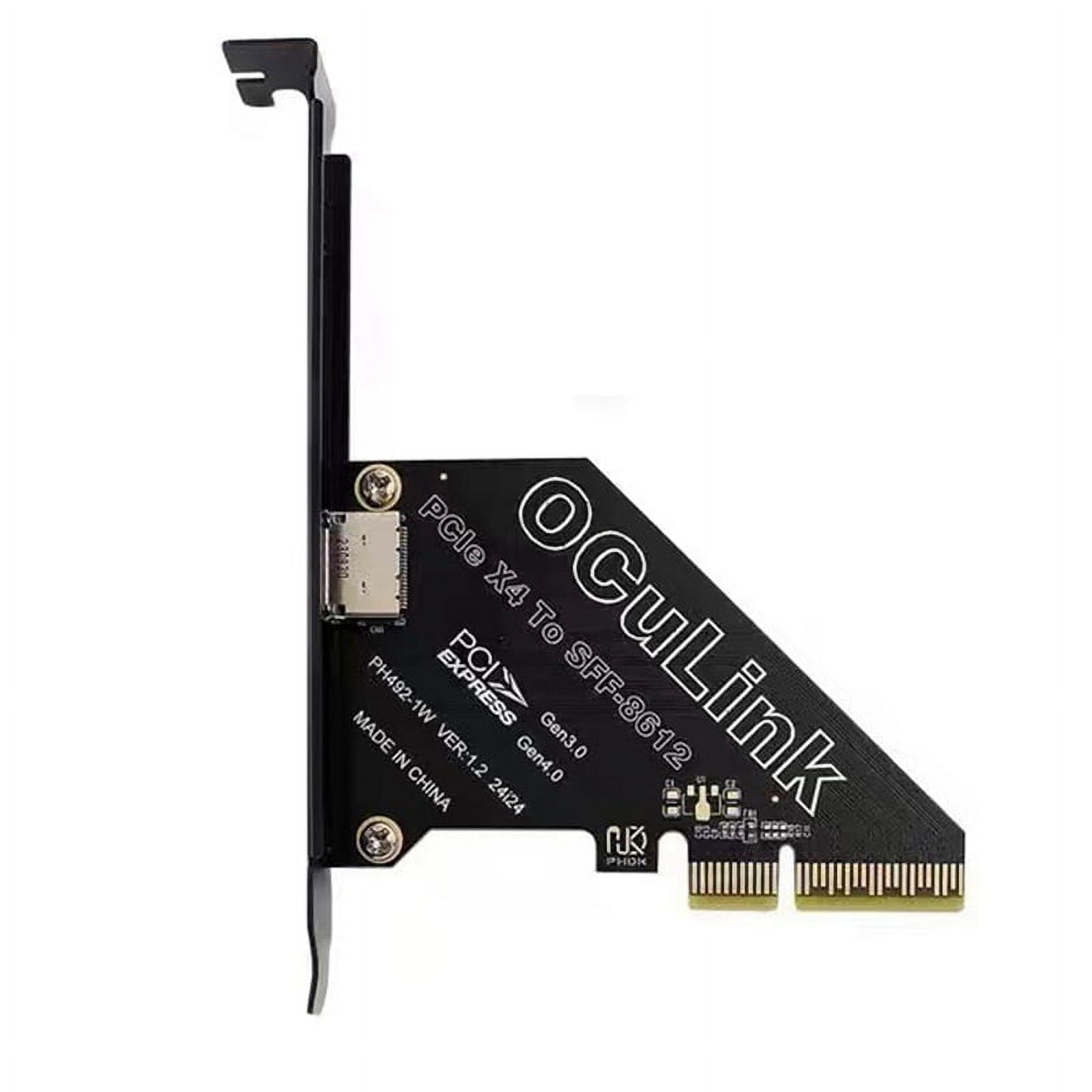 PCIe 4.0 X4 to Oculink SFF8611/8612 Expansion Card to SFF-8639 U.2 SSD for External ...