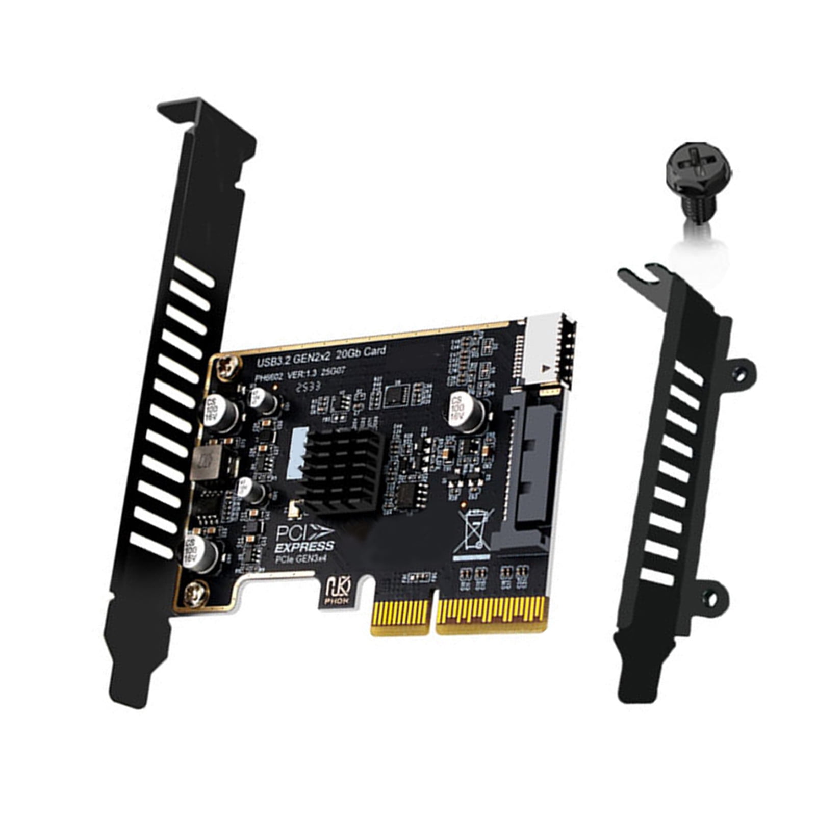 PCIe 4X To USB 3.2 Gen 2 Front Panel Adapter 20Gbps Expansion Card With ...