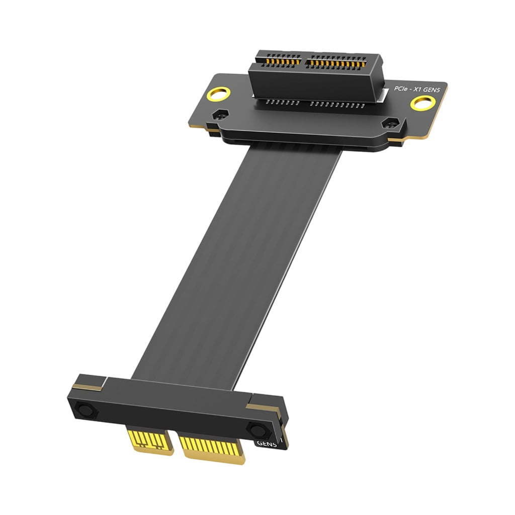 PCIe 5.0 1X Risers Cable Double Vertical Design Includes Golden Finger ...