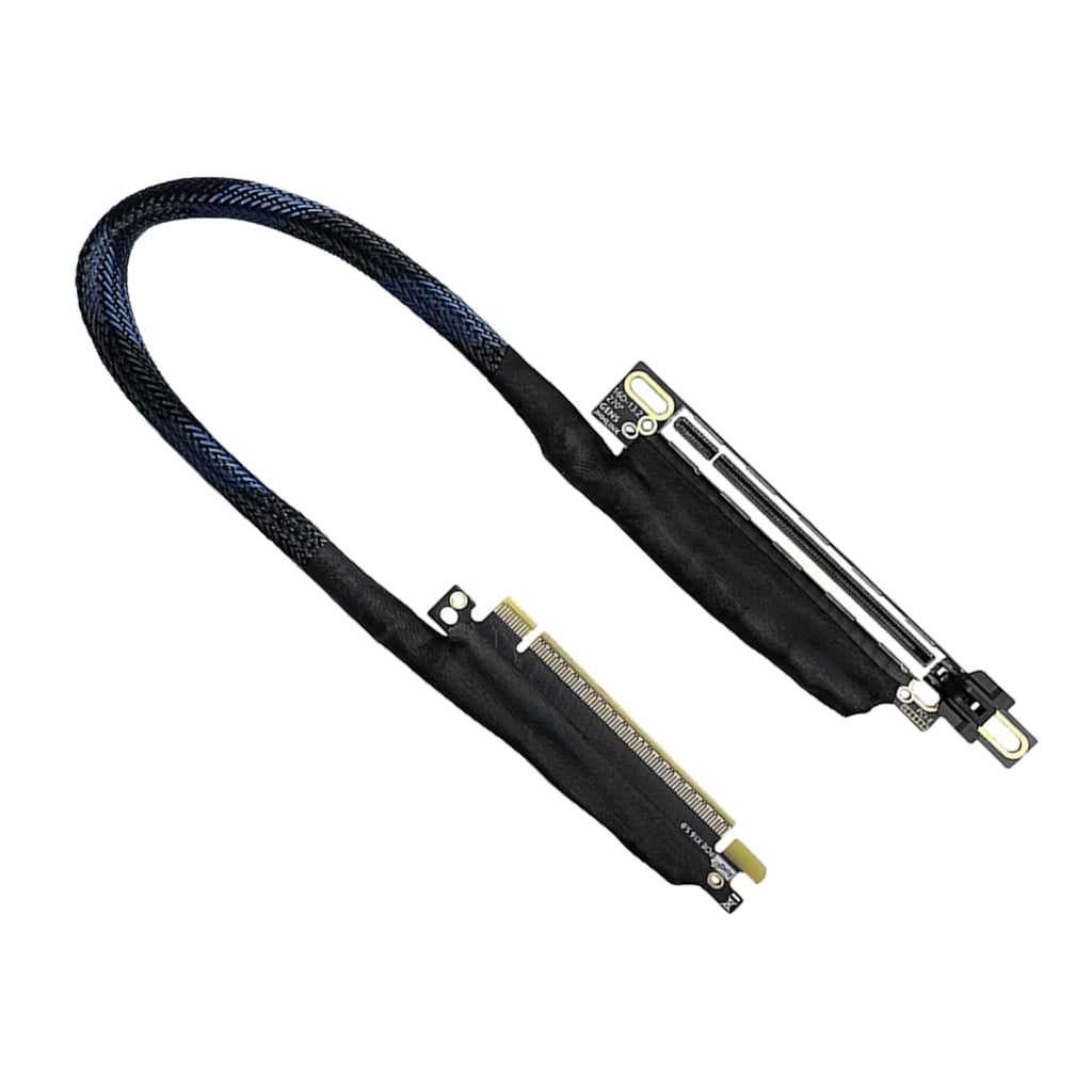 PCIe 5.0 X16 GPU Extension Cable 270 Degree Flexible Braided Cord Left ...